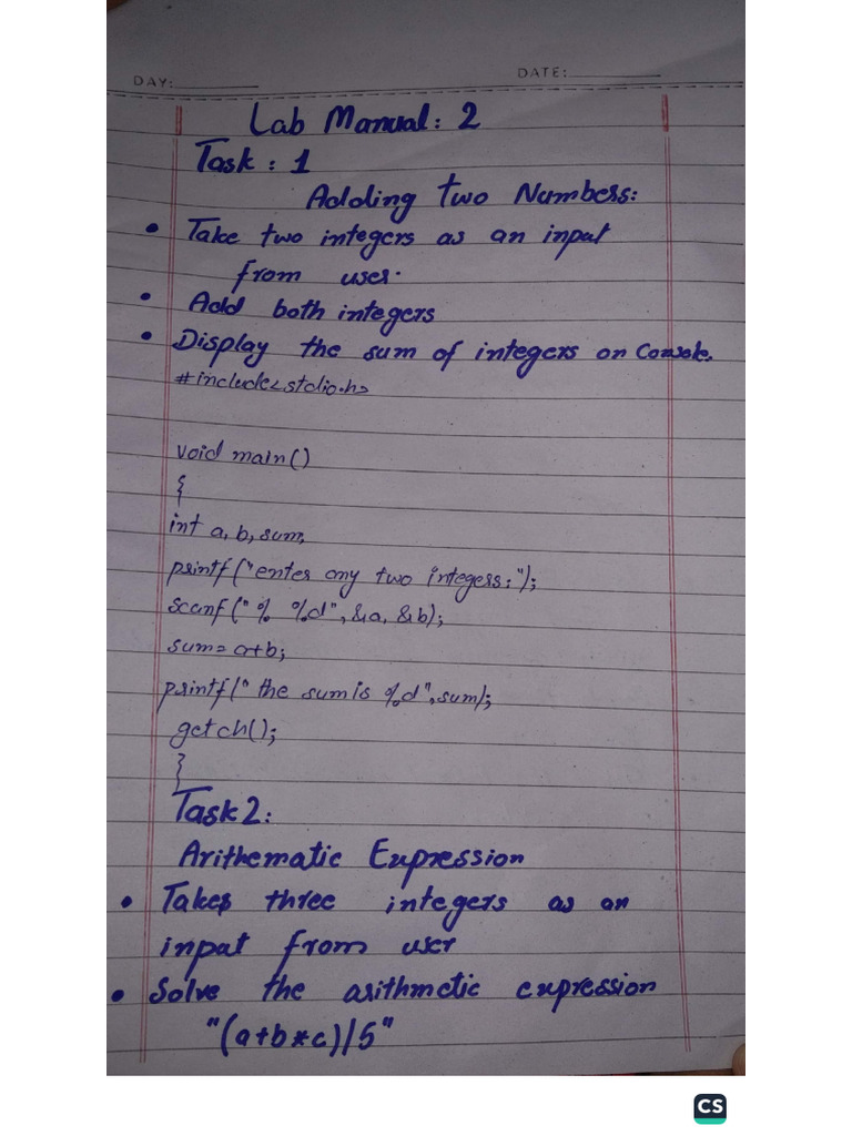 Manual 2 Tasks | PDF