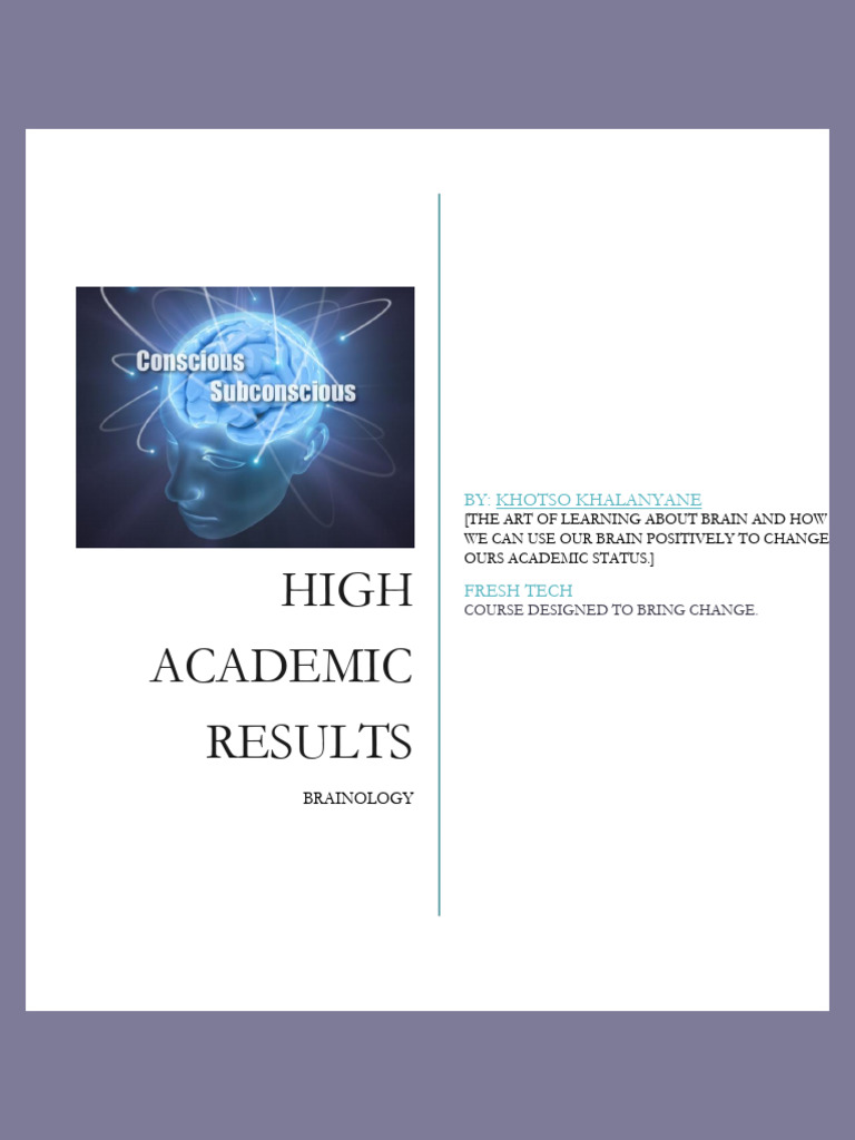 Brainology: Mastering Academic Success | PDF | Mind | Thought