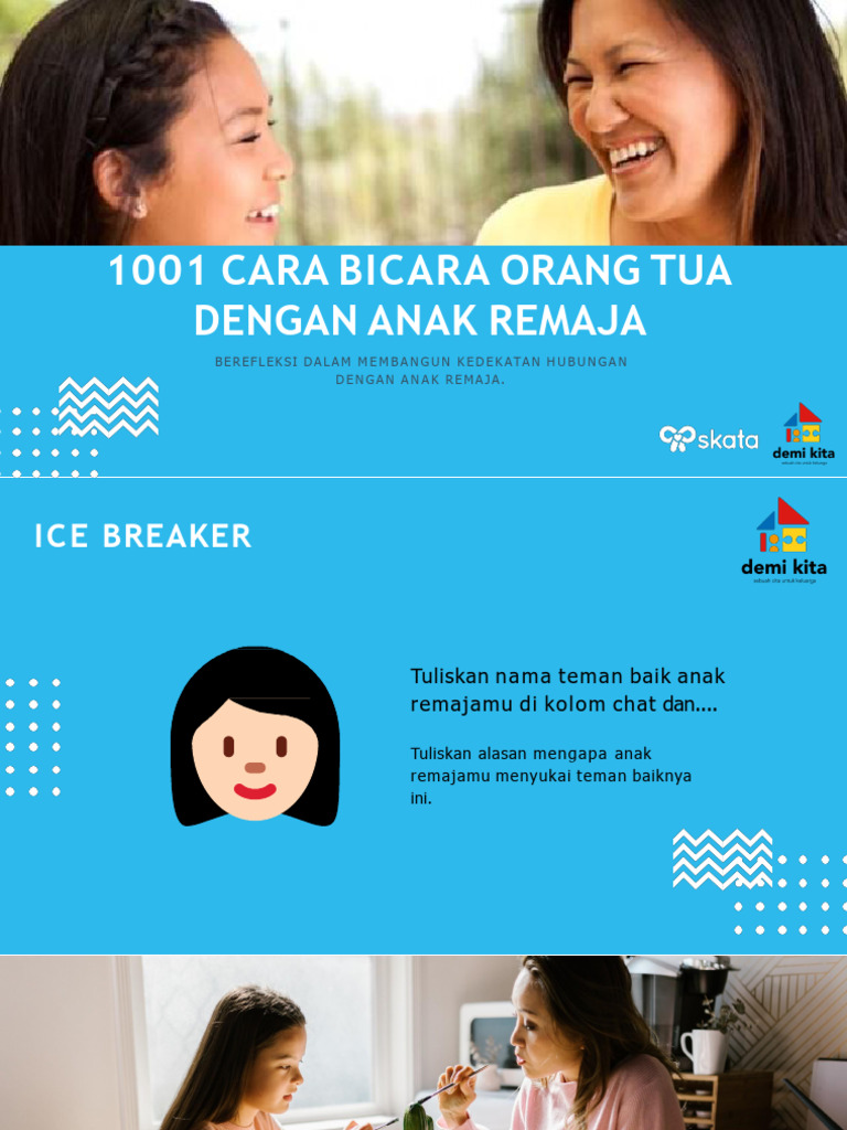 1001 CARA BICARA ORANG TUA DENGAN ANAK REMAJA PDF Power Point | PDF