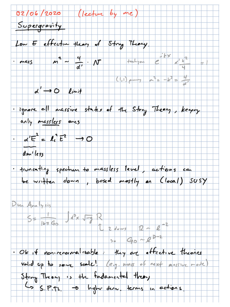 Supergravity and String Theory Insights | PDF | Geometry | Theoretical Physics
