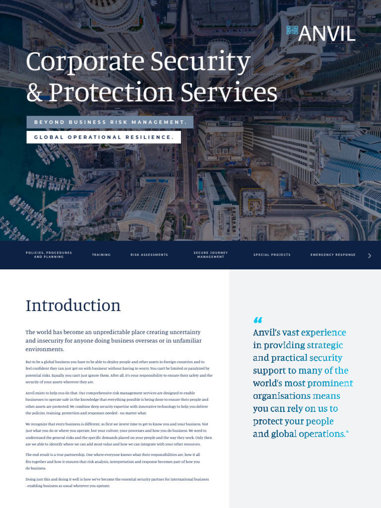 Anvil-Corporate-Security-and-Protection-Services | PDF | Risk ...