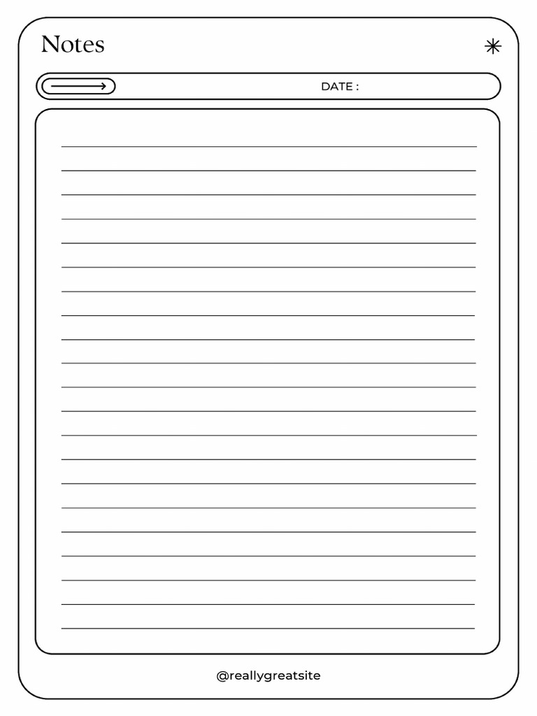 Cream and Black Minimalist Simple Notes Flyer | PDF