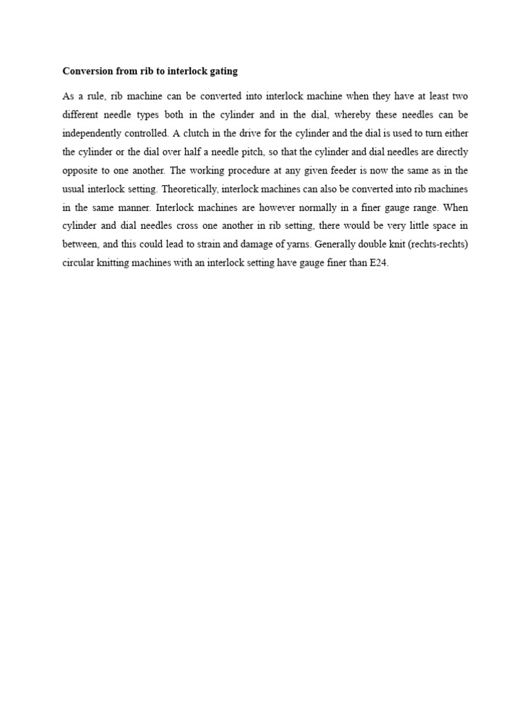 Convesion Rib To Interlock | PDF