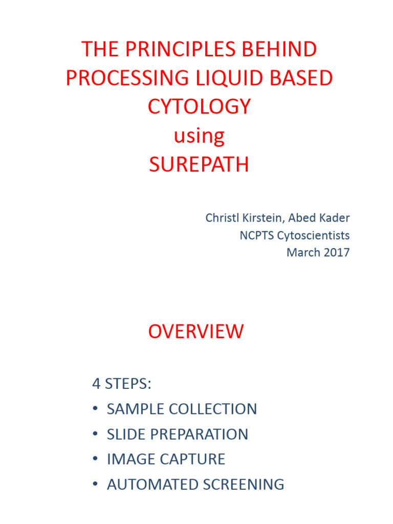 The Principles Behind Processing Liquid Based Cytology | PDF | Staining ...