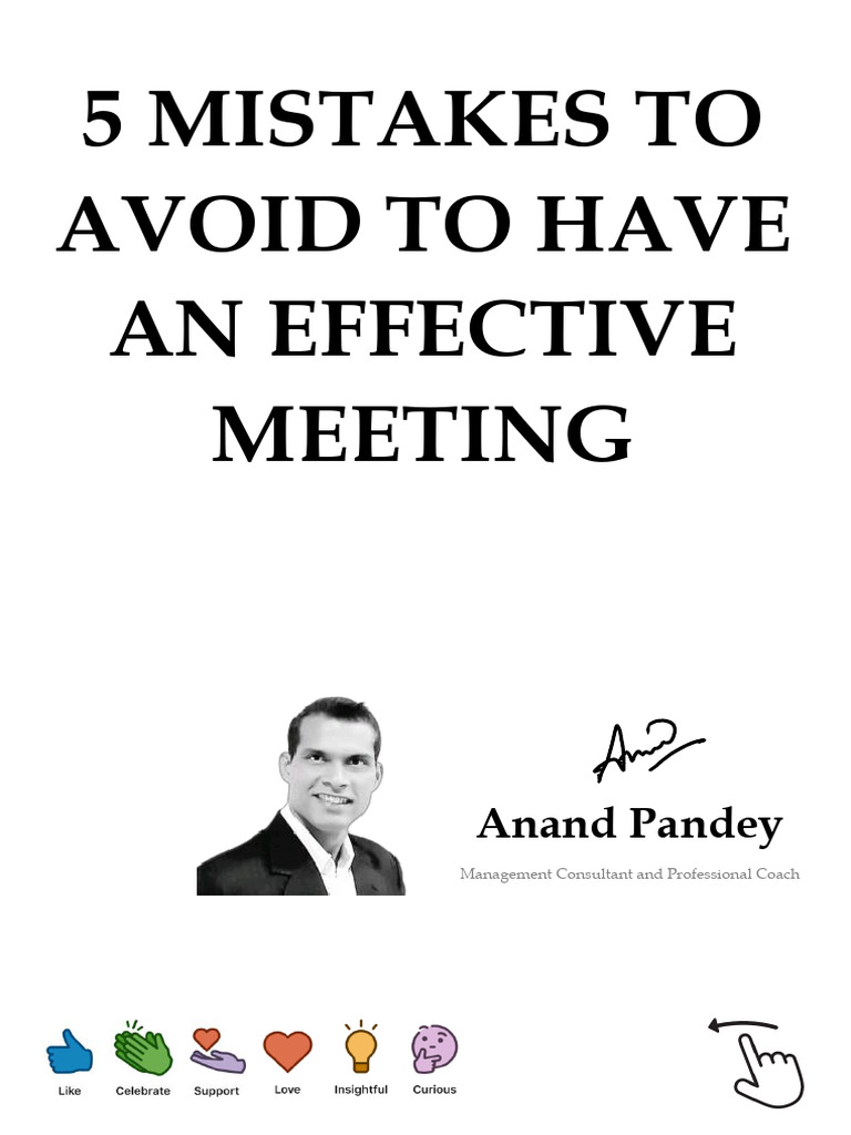 5 Mistakes To Avoid For An Effective Meeting | PDF