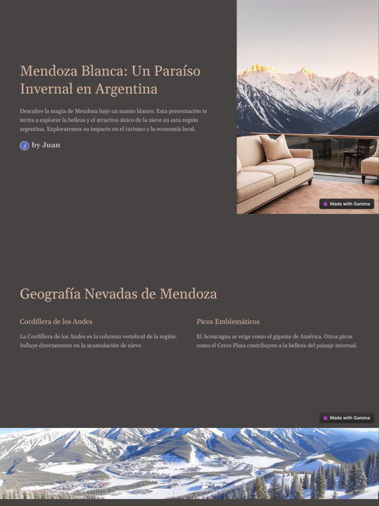 Mendoza-Blanca-Un-Paraiso-Invernal-en-Argentina | PDF | Turismo | Nieve