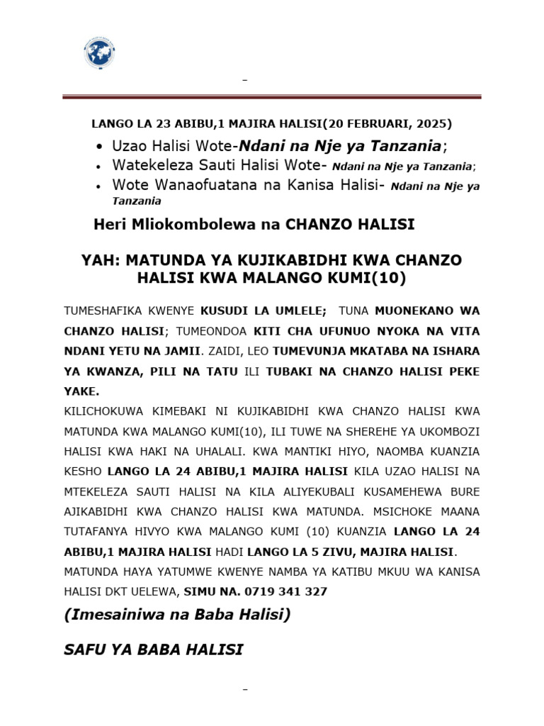 Kujikabidhi Kwa Chanzo Halisi Kwa Matunda Kwa Malango 10 | PDF
