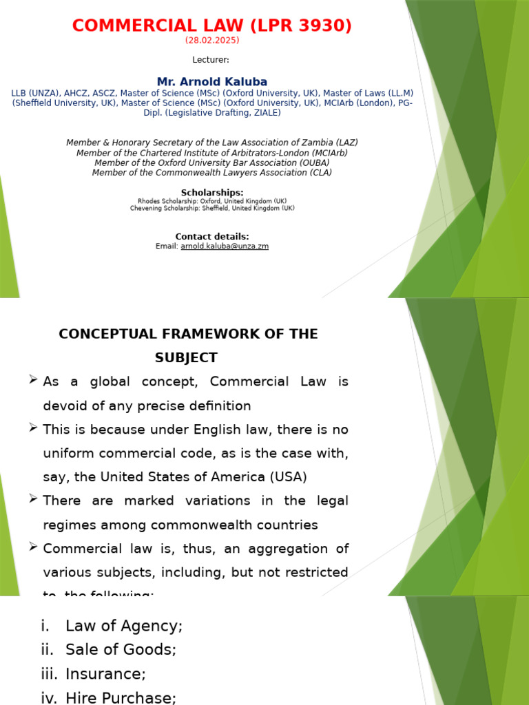 LPR 3930-Agency Slides 1 | PDF | Law Of Agency | Legal Liability