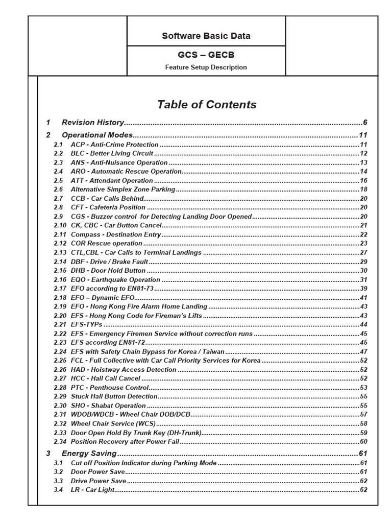 OTIS GECB Optioiden Selitykset | PDF | Elevator | Timer