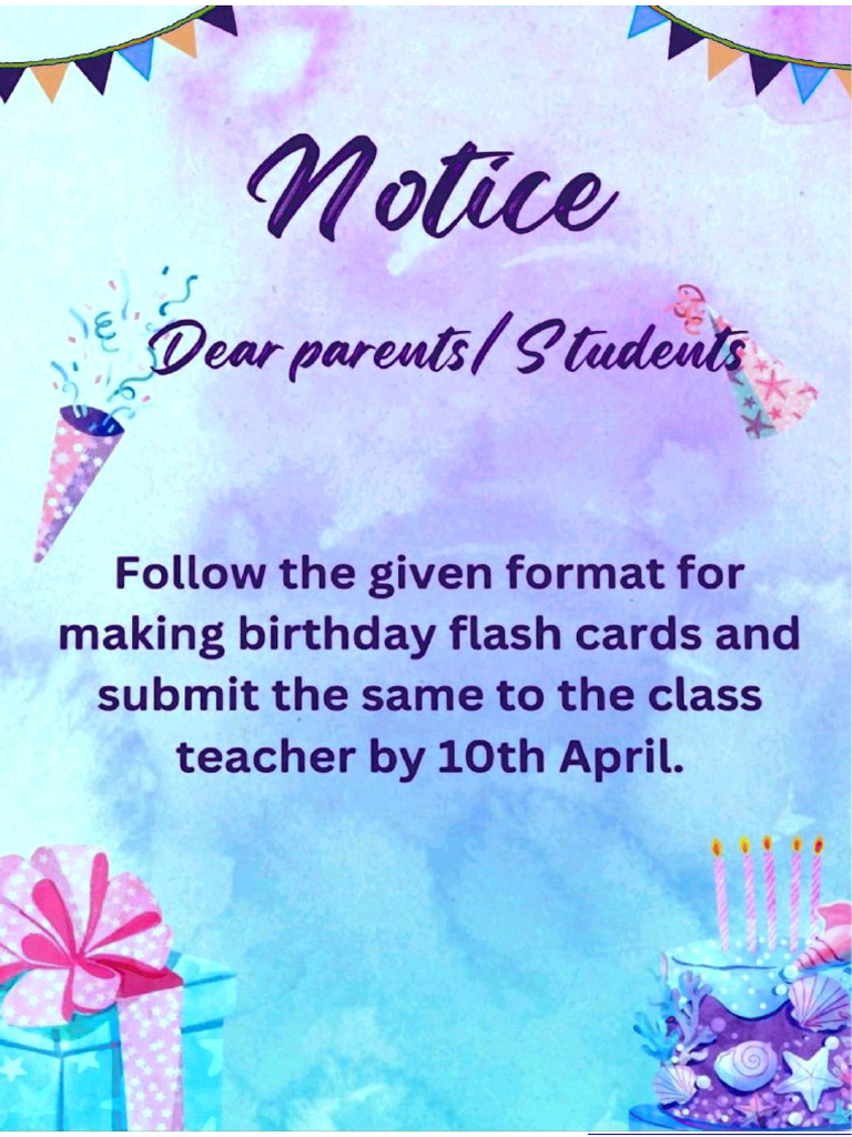 Birthday Flash Cards Overview | PDF