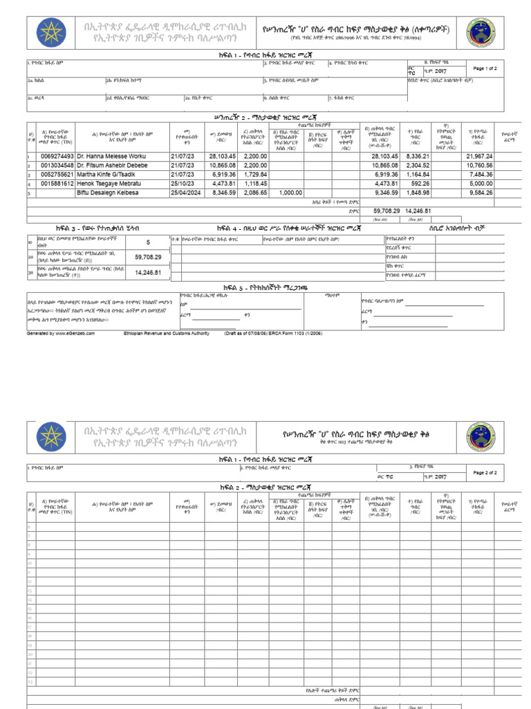 Employment Tax Summary | PDF