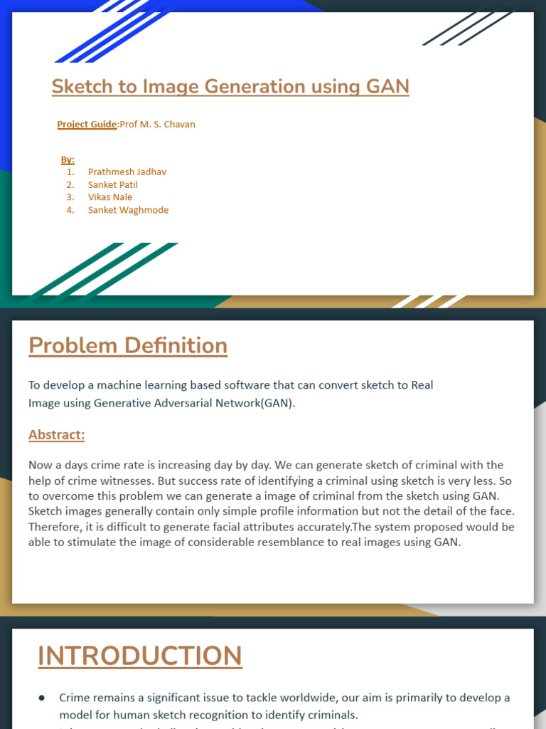 GAN-Based Sketch to Image Generation | PDF | Computing | Artificial ...