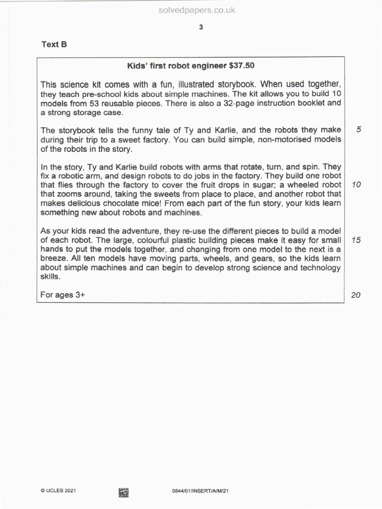 Paper 1 Non Fiction Insert | PDF