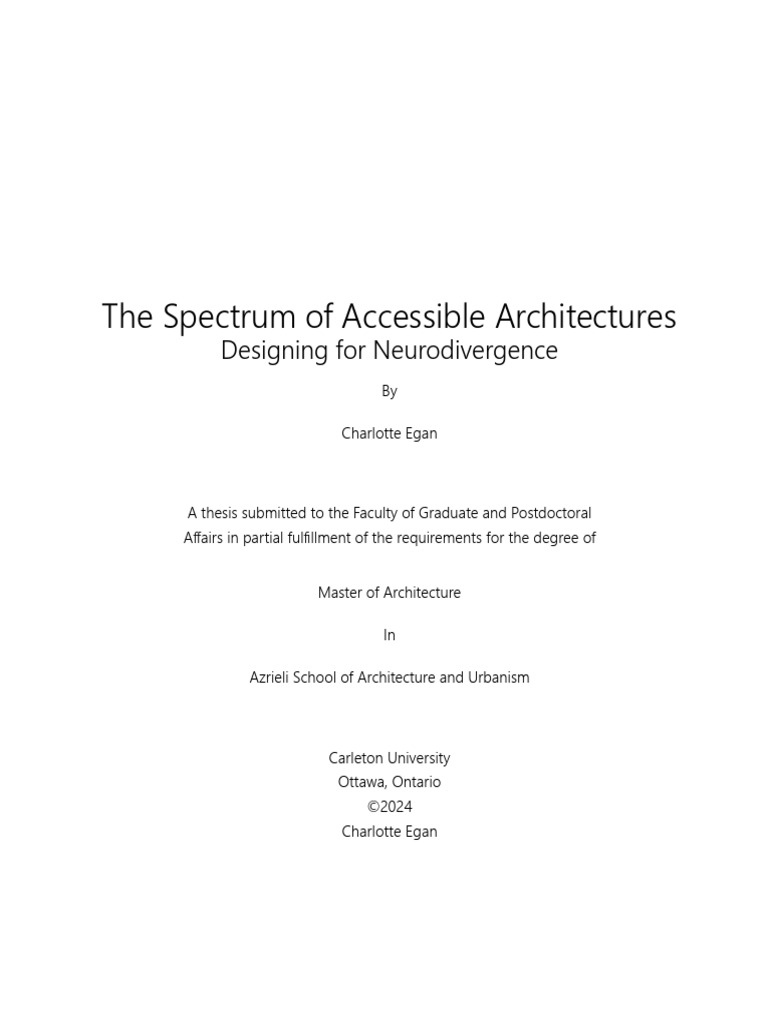 Spectrum of Accessible Architecture Designing For Neurodivergence by ...