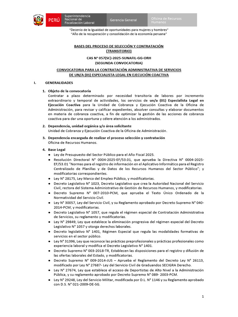 Bases Cas 057 (SC) - 2025 (Transitorio) | PDF | Diploma | Internet