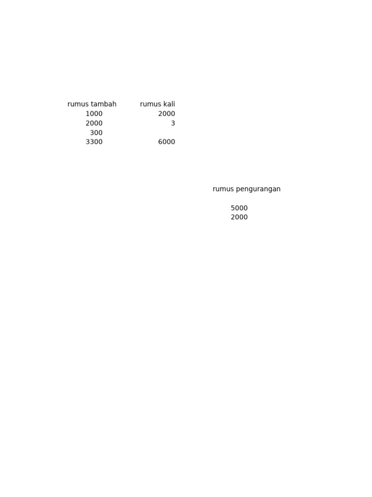 Rumus Excel Simple | PDF