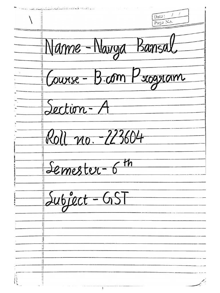 GST assignment | PDF