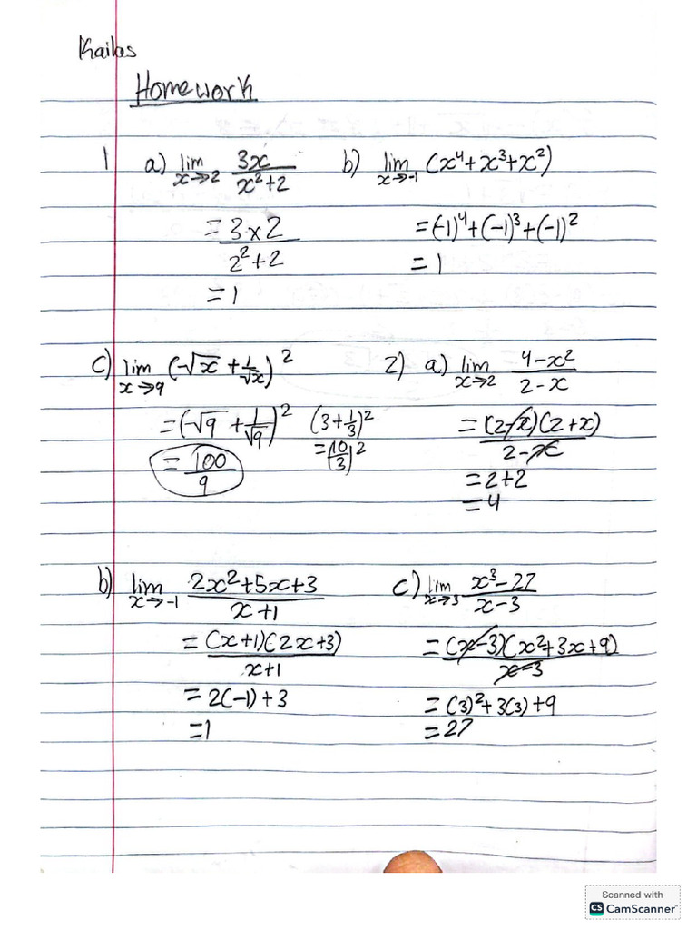 Math Home Work Assignment 2 | PDF