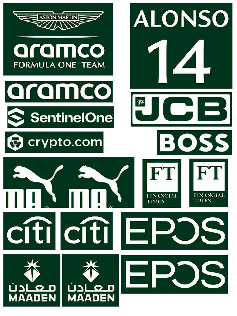 F1 Pegatinas Aston Martin | PDF
