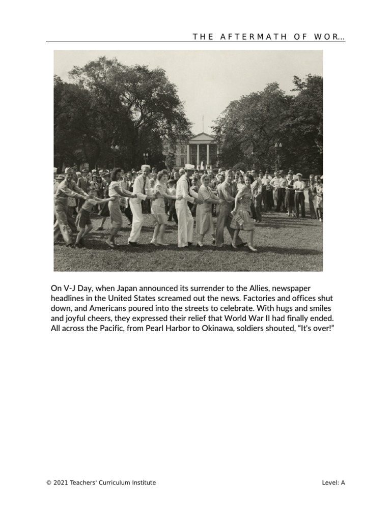 The Aftermath of World War II | PDF | Nuremberg Trials | War Crime