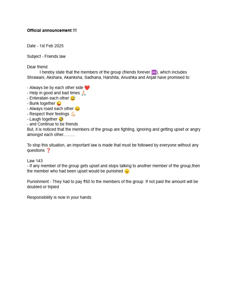 Official Announcement !!! | PDF