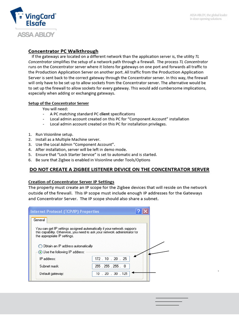 Zigbee Concentrator Setup | PDF | Ip Address | Port (Computer Networking)