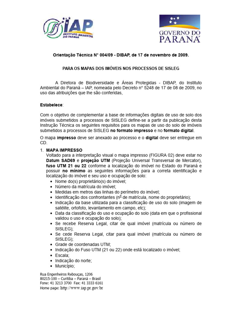 Normas Mapas DIBAP SISLEG | PDF | Geociências