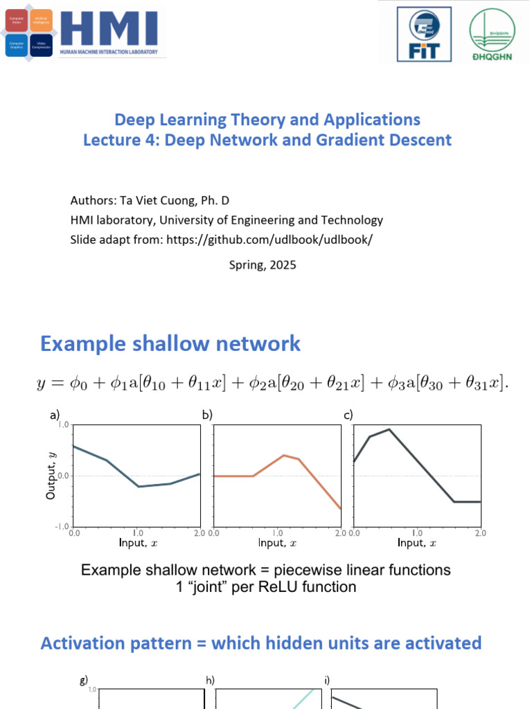 Lecture4 Deep Network Gradient Descent (1) | PDF | Mathematical Analysis | Algorithms