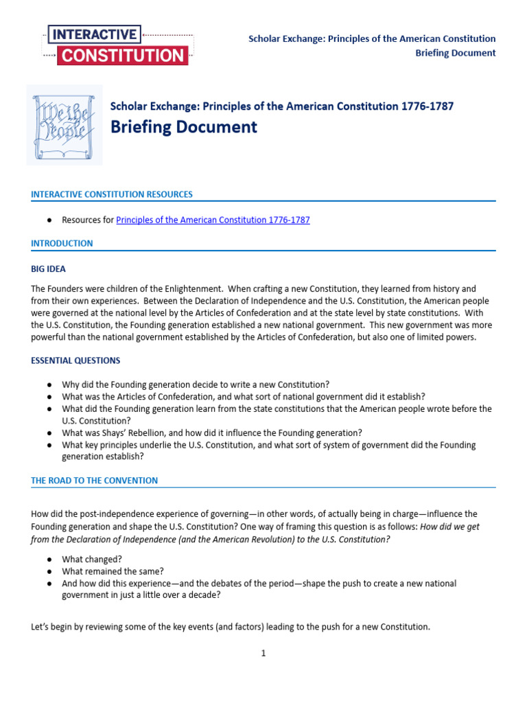 Principle of The American Constitution | PDF | The Federalist Papers ...