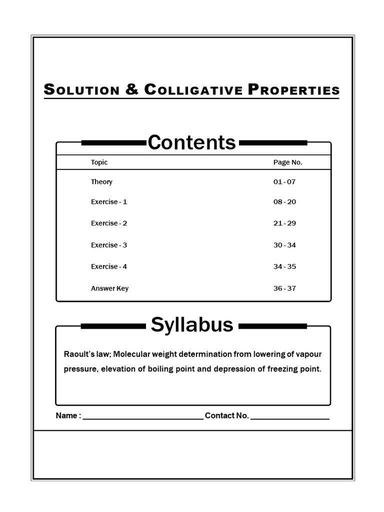 Solution Colligative Properties nacleon | PDF | Osmosis | Scientific Phenomena