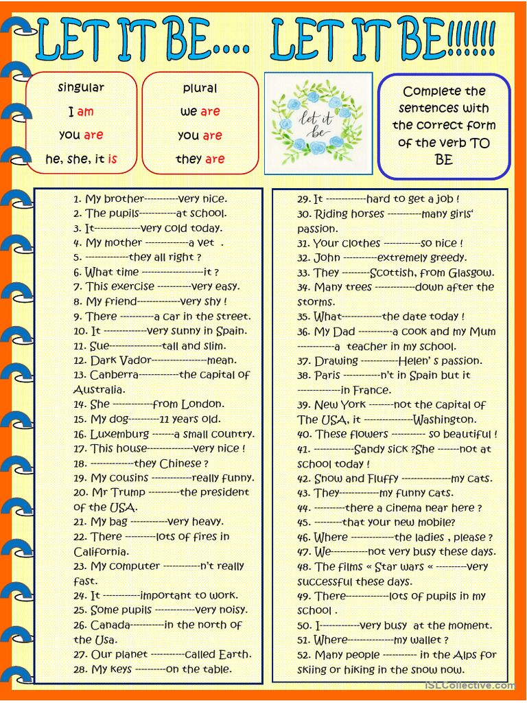 Let It Be! Use Ythe Verb To Be | PDF | Language Mechanics | Linguistics