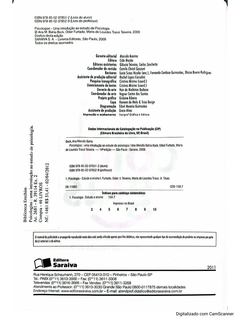 O Behaviorismo (Bock, Furtado e Teixeira) | PDF