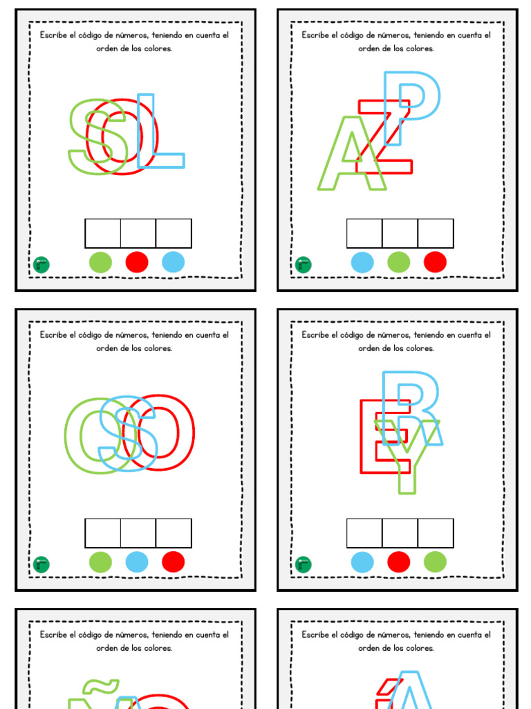 Palabra 3 Letras Discriminacion Visual | PDF