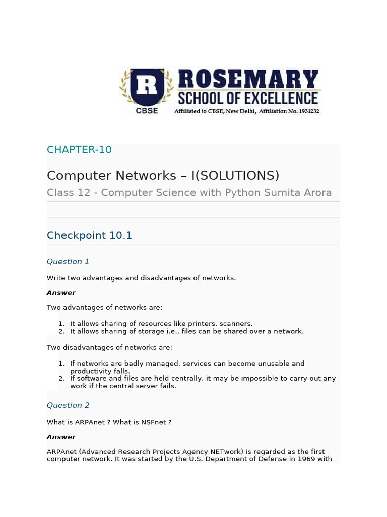 Computer Networks Solutions Sumita Arora | PDF | Network Topology | Computer Network