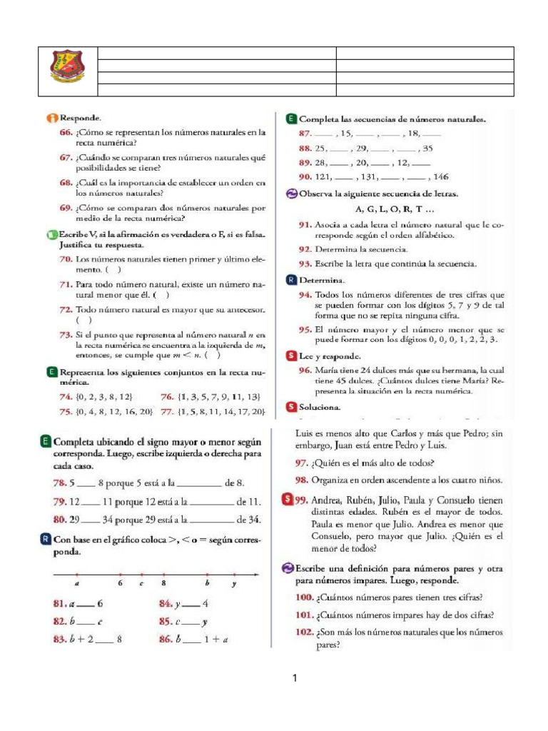 Taller 1 Matematicas | PDF
