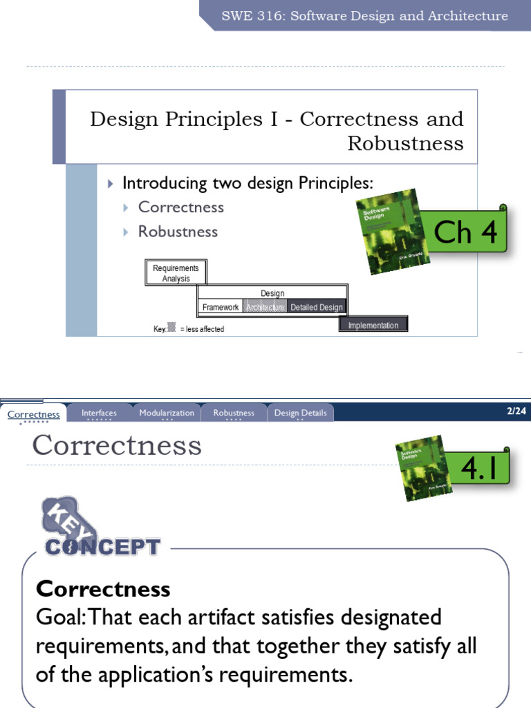 Design Principles I Correctness and Robustness | PDF | Class (Computer Programming) | Modular ...