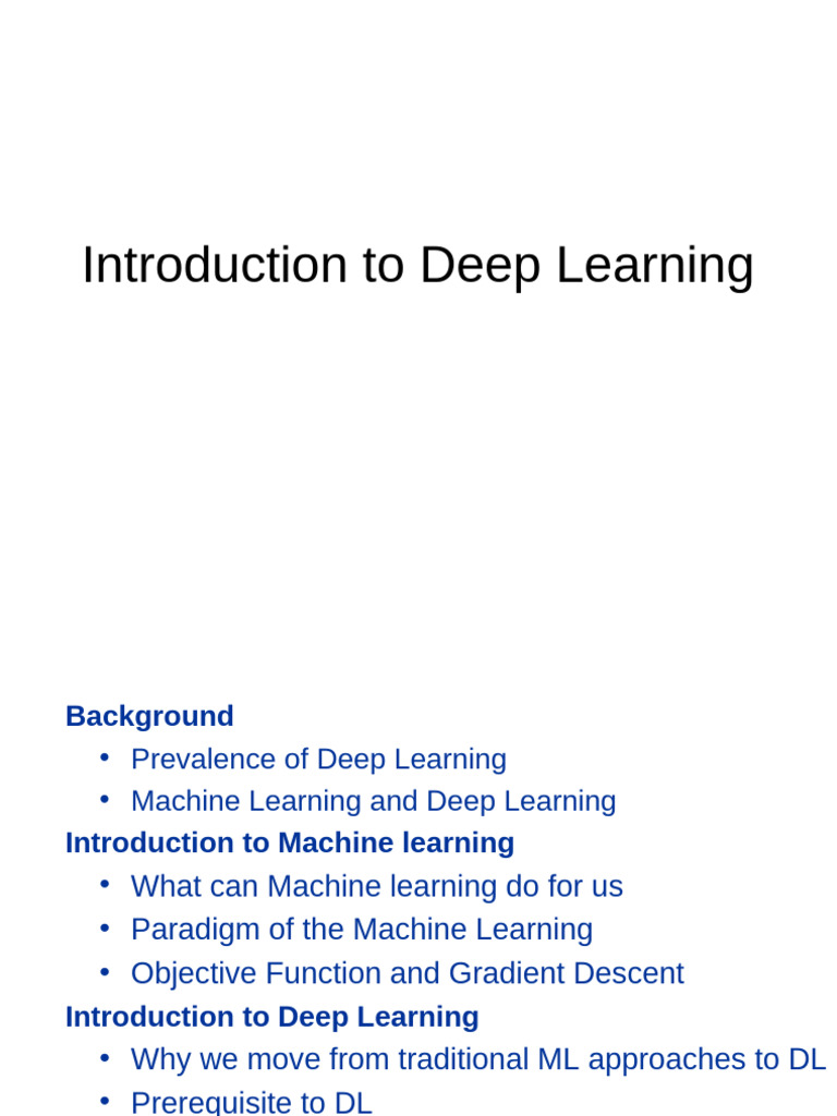 Introduction to Deeplearning | PDF | Deep Learning | Machine Learning