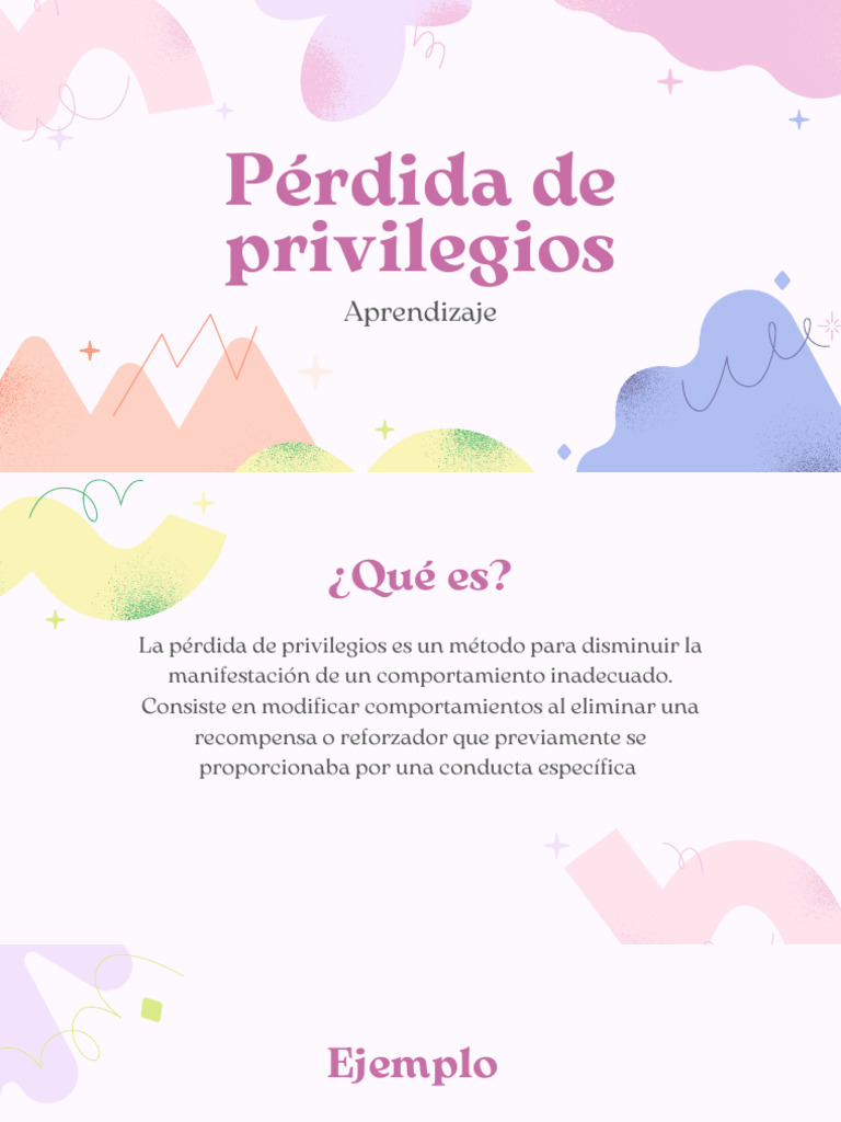 Pérdida de Privilegios en Educación | PDF