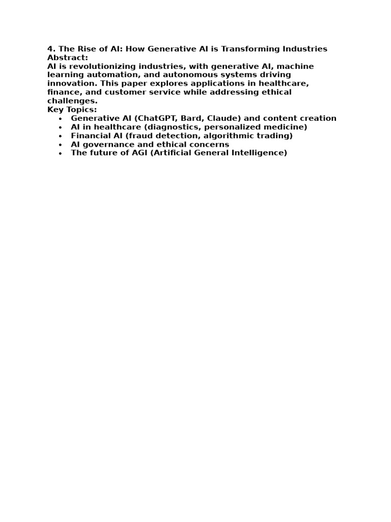 The Rise of AI | PDF