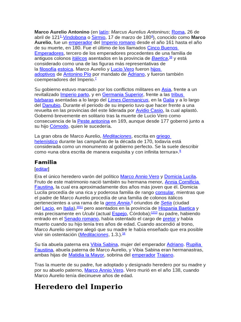 Marco Aurelio | PDF | Marco Aurelio | Roma antigua