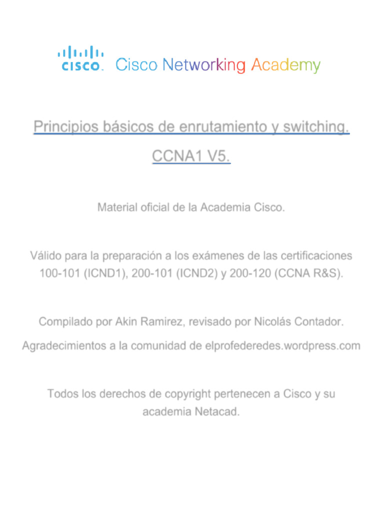 CCNA 1,2,3 | PDF | Protocolos de internet | Enrutador (Computación)
