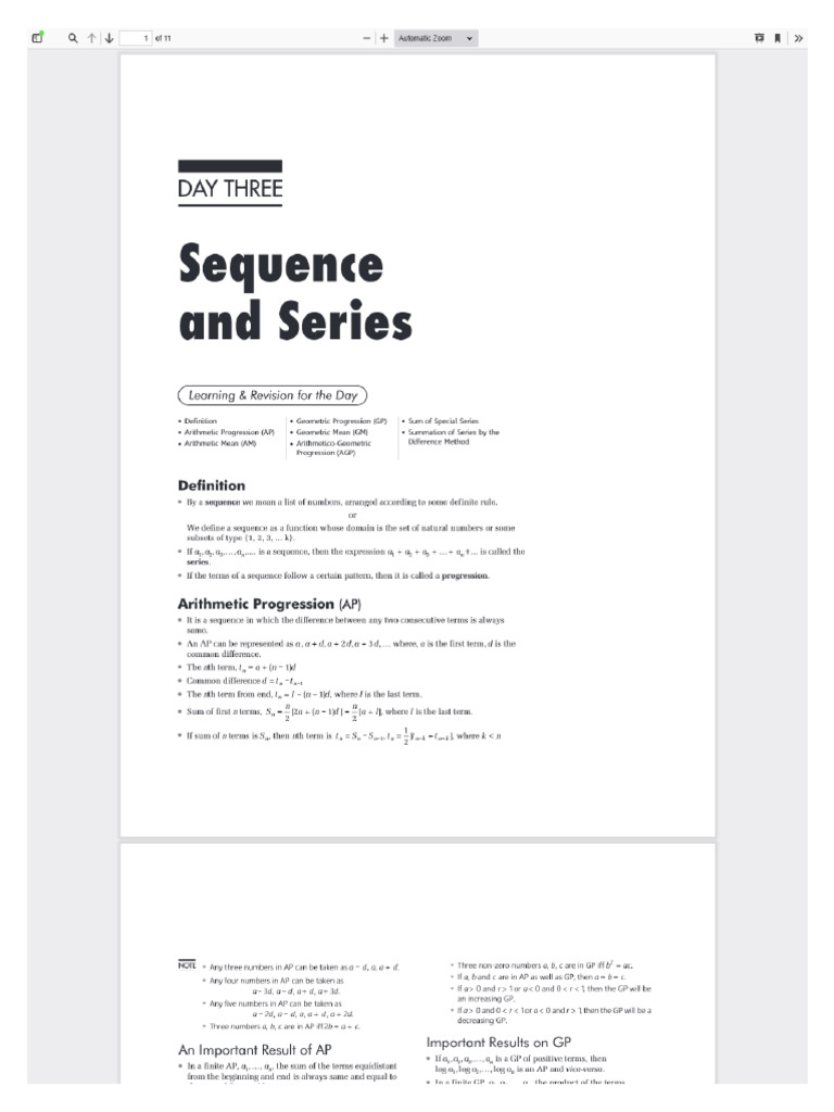 3 Maths -sequence series | PDF