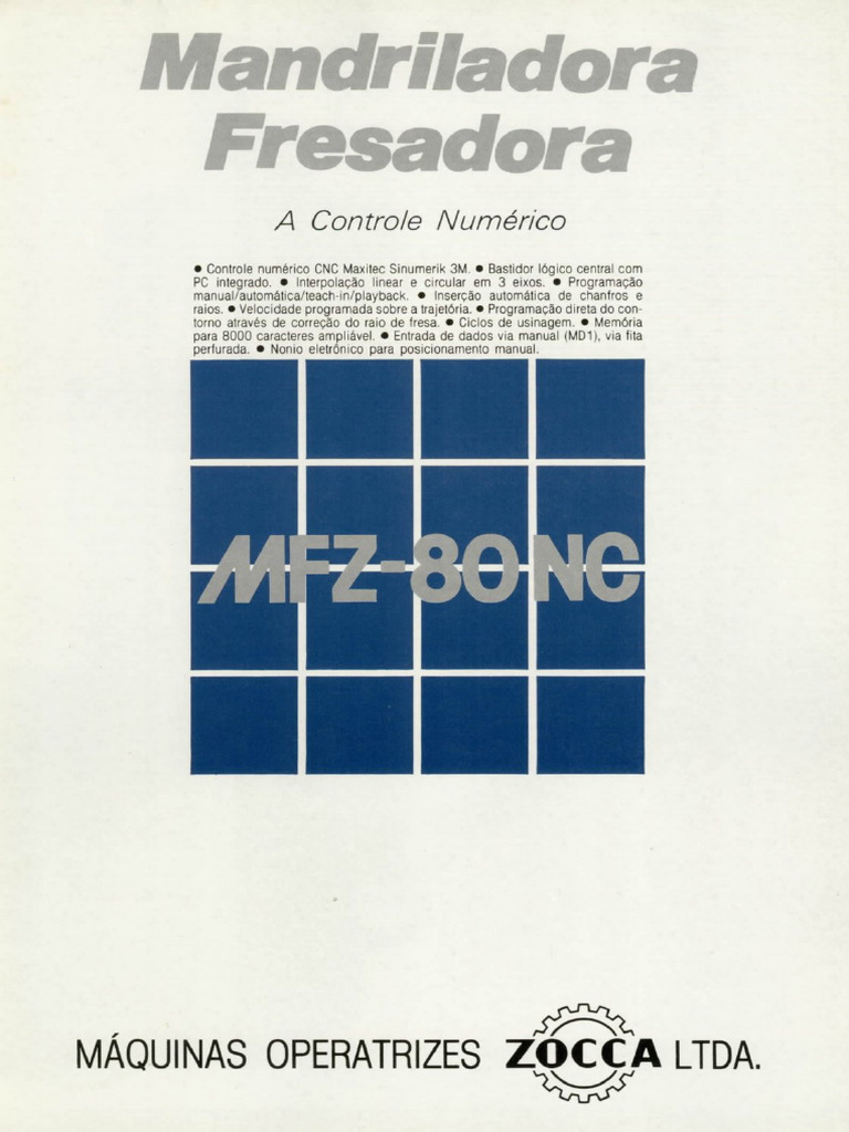 Zocca - Máquinas Operatrizes (Paginas 21) | PDF