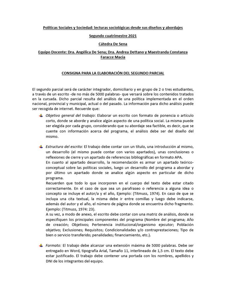 (A5) Consigna de Trabajo Final | PDF