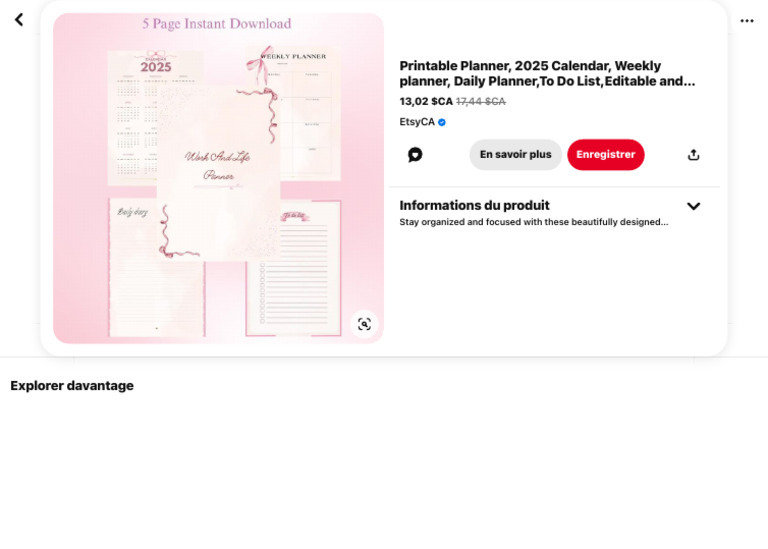 Editable 2025 Daily Planner Template | PDF
