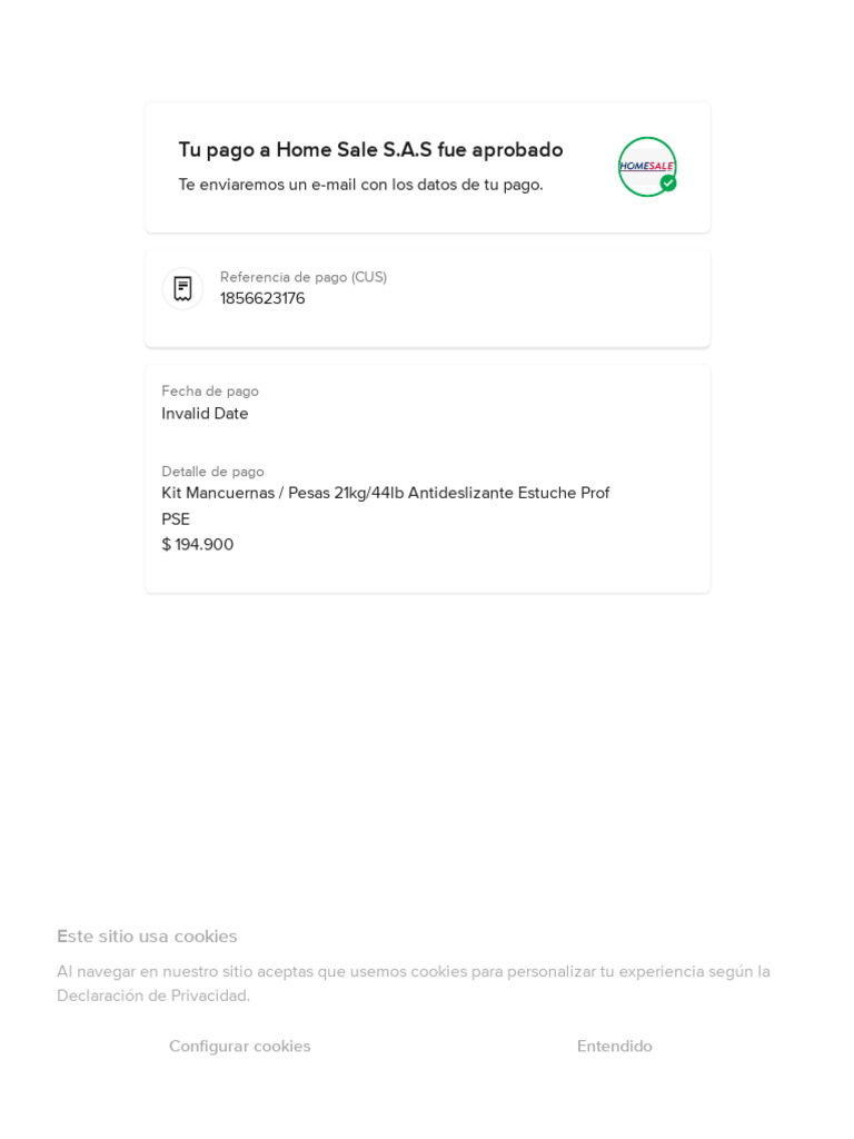 Comprobante de Tu Pago Con Pse | PDF