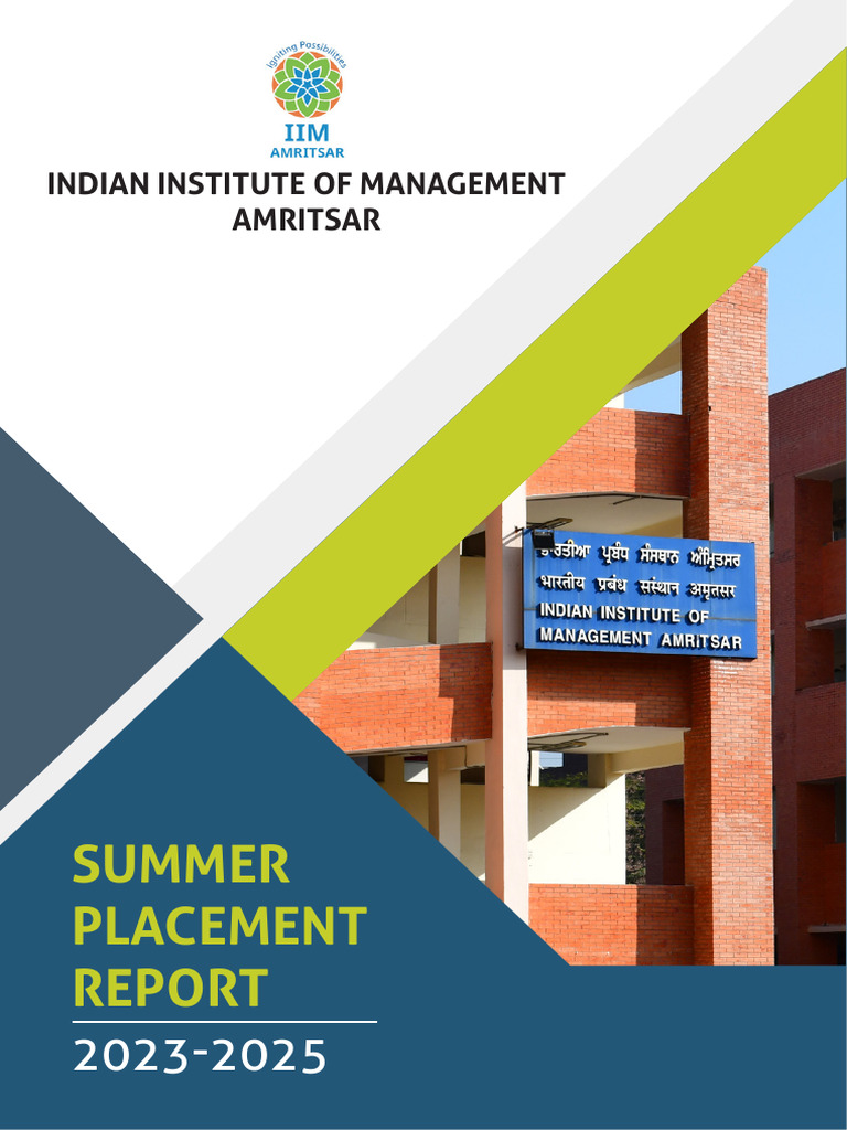 Summer Placement Report 2023 25 | PDF | Master Of Business Administration | Learning