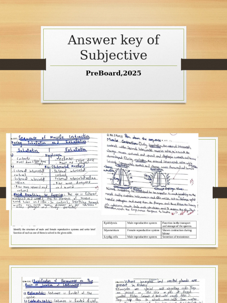 Answer Key of Subjective Chemistry | PDF