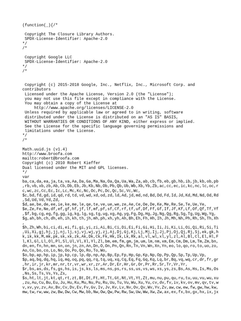 Closure Library License and Code | PDF