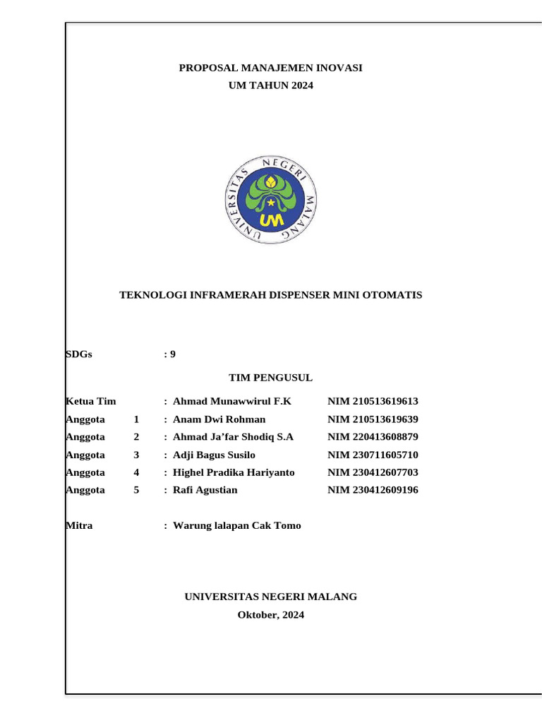 Proposal Kelompok 24 | PDF